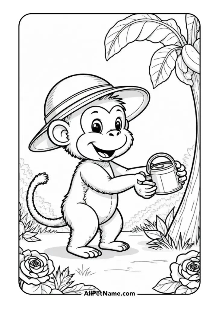 Monkey Coloring Pages: A Fun and Creative Activity for Kids and Adults ...