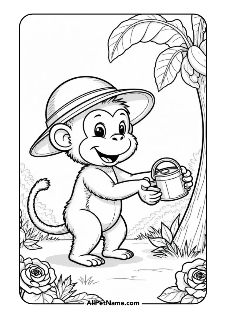 Monkey Coloring Pages: A Fun and Creative Activity for Kids and Adults ...